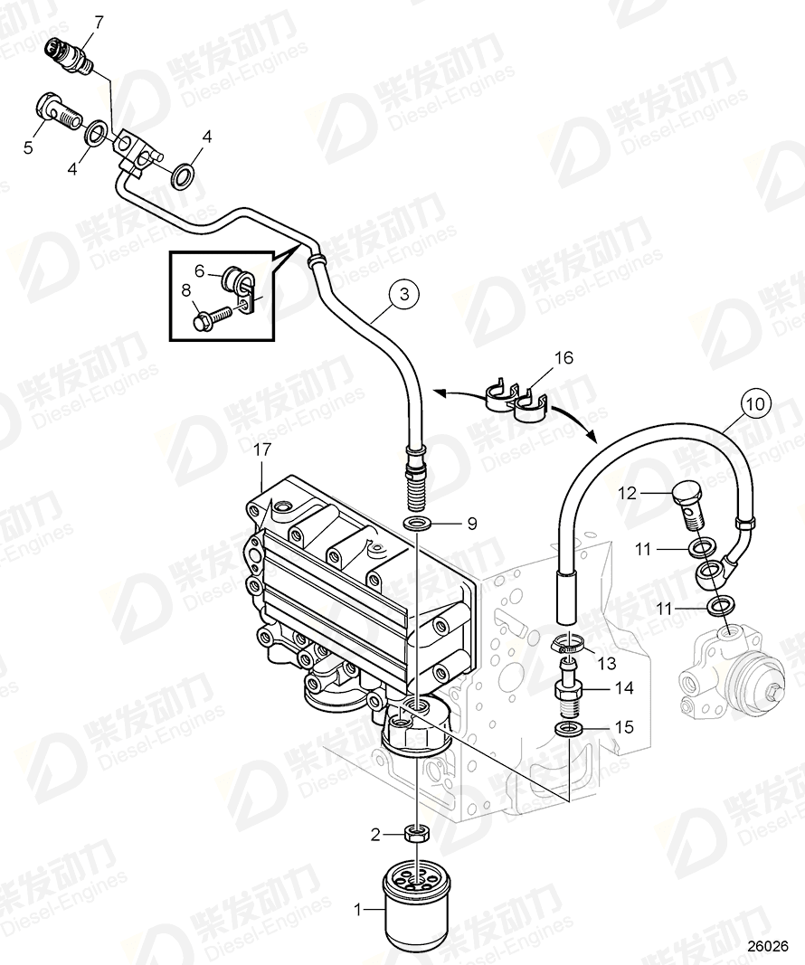 Volvo 21666192 Fuel filter 21666192 Fuel System spare parts-Generator ...