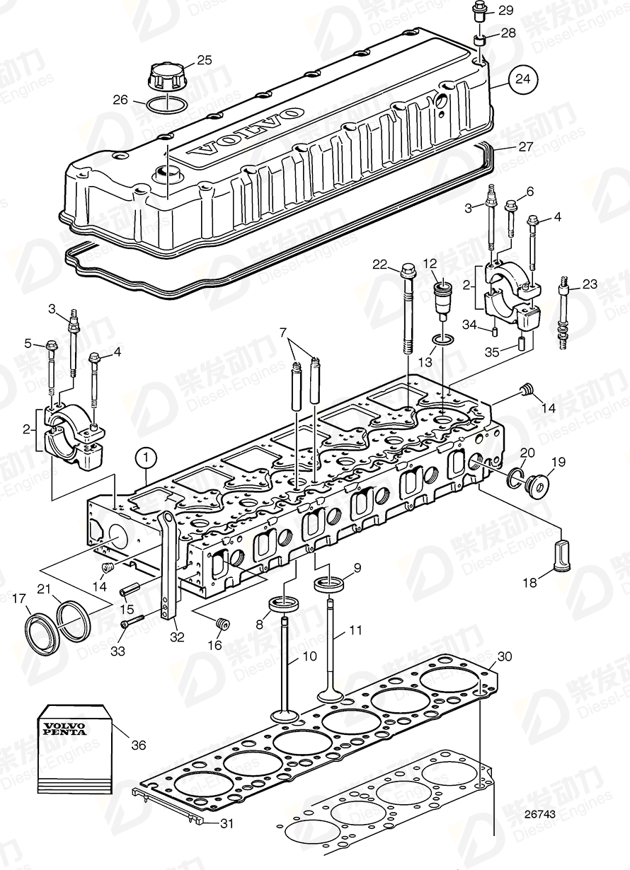 Volvo 21344784 Stud 21344784 Engine spare parts-Generator engine parts Mall