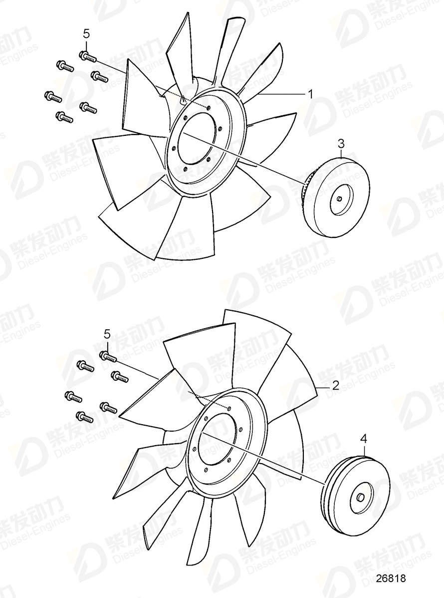 Volvo 21920692 Fan 21920692 Cooling System spare parts-Generator engine ...