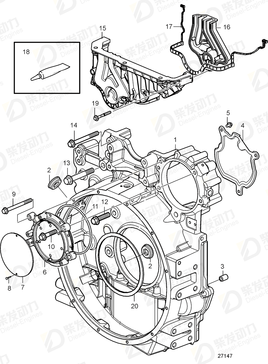 Volvo 21145853 Cover 21145853 Engine spare parts-Generator engine parts ...