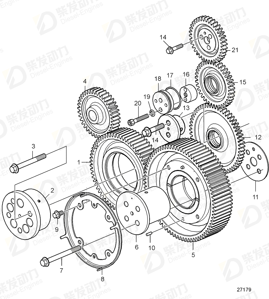 Volvo 21735434 Gear 21735434 Engine spare parts-Generator engine parts Mall