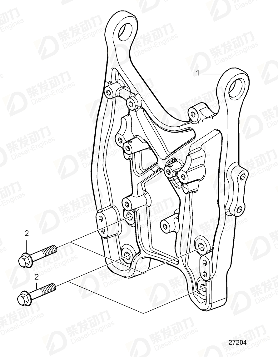 Volvo 975112 Flange screw 975112 Engine spare parts-Generator engine ...