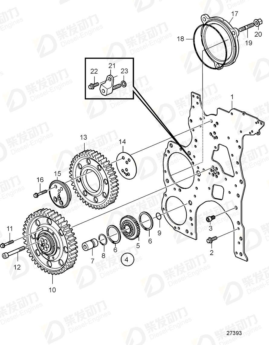 Volvo 22066002 Bracket 22066002 Engine spare parts-Generator engine ...