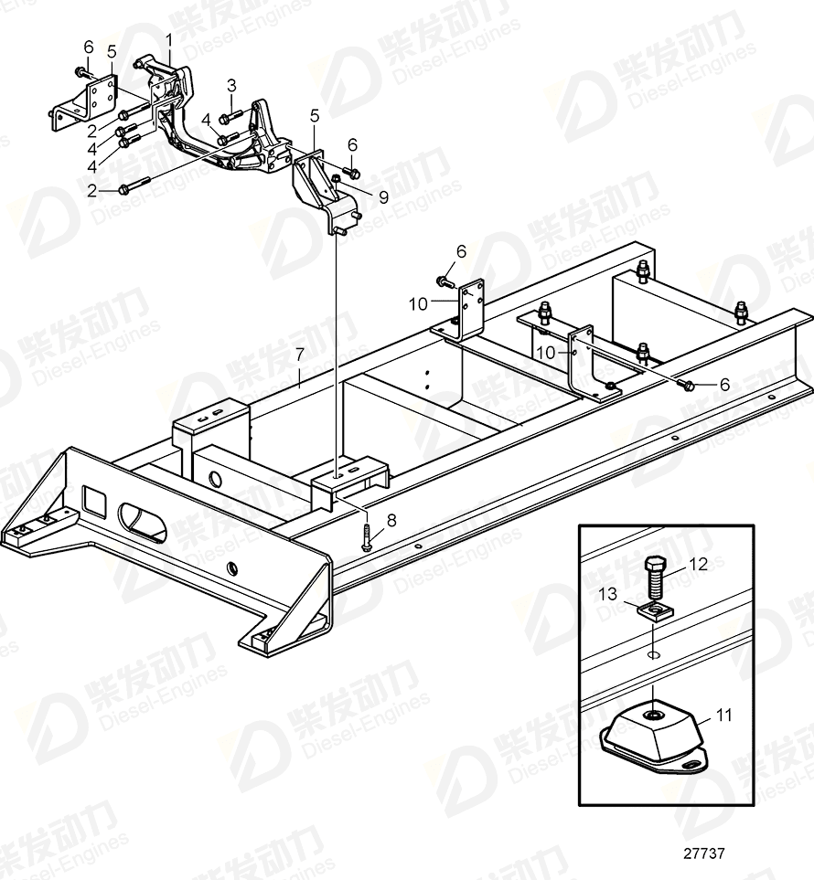 Volvo 992340 Flange screw 992340 Engine spare parts-Generator engine ...
