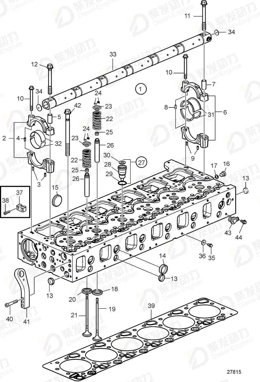 Volvo 3801639 Cylinder head, exch 3801639 Engine spare parts-Generator ...