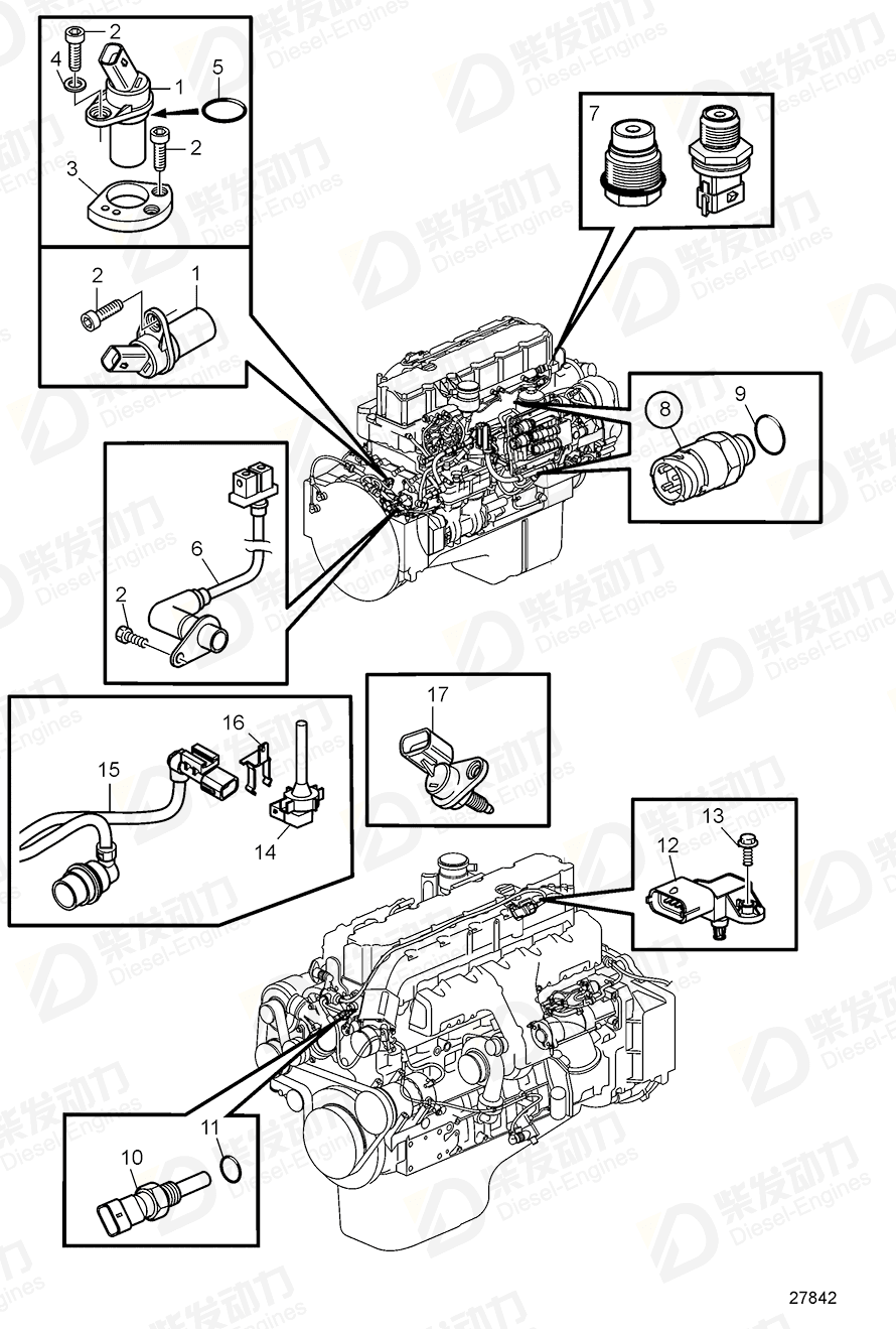 Volvo 21651887 Temperature sensor 21651887 Electrical System spare ...