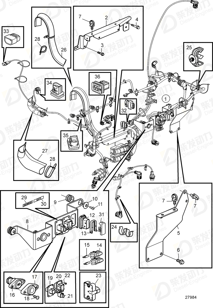 Volvo 21927928 Bracket 21927928 Electrical System spare parts-Generator ...