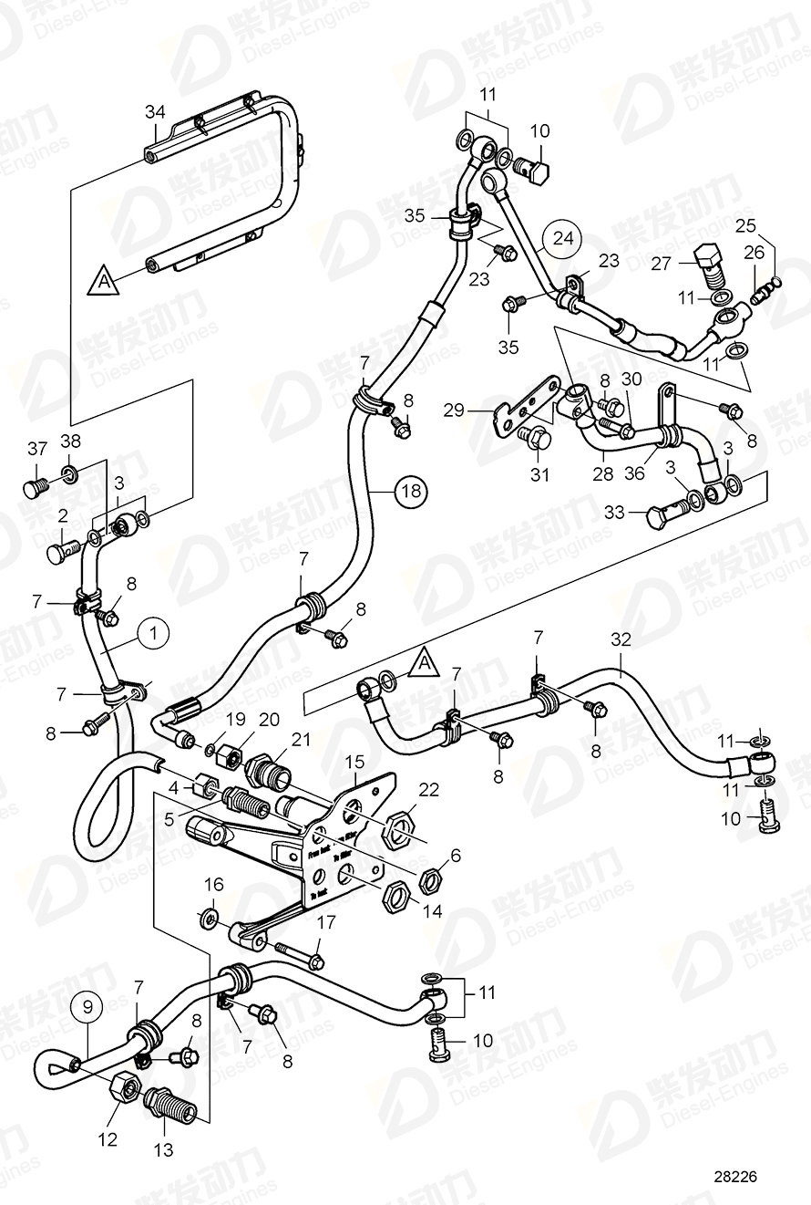 Volvo 976971 O-ring 976971 Lubricating System spare parts-Generator ...