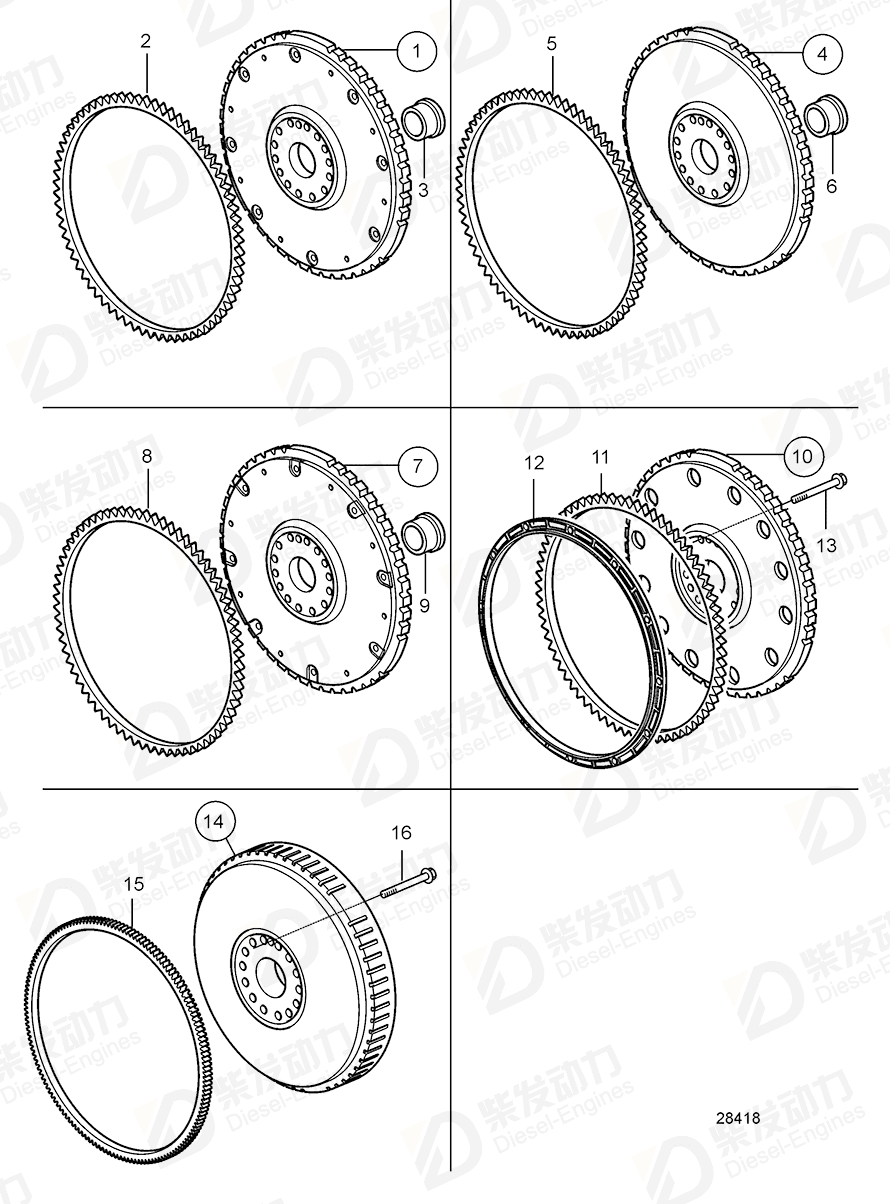 Volvo 21573048 Flywheel 21573048 Engine spare parts-Generator engine ...