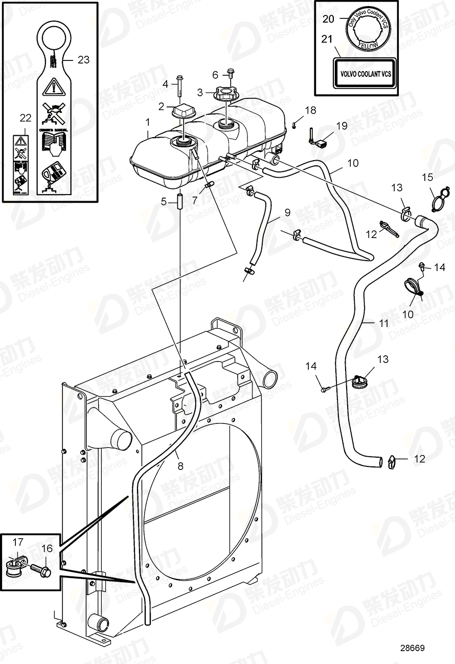 Volvo 22380982 Hose 22380982 Cooling System spare parts-Generator ...
