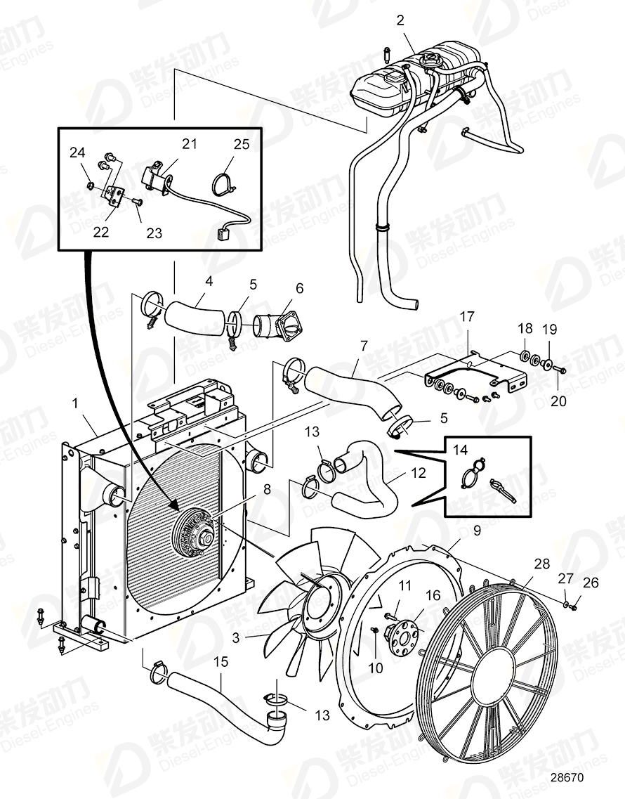 Volvo 22560685 Adapter 22560685 Cooling System spare parts-Generator ...