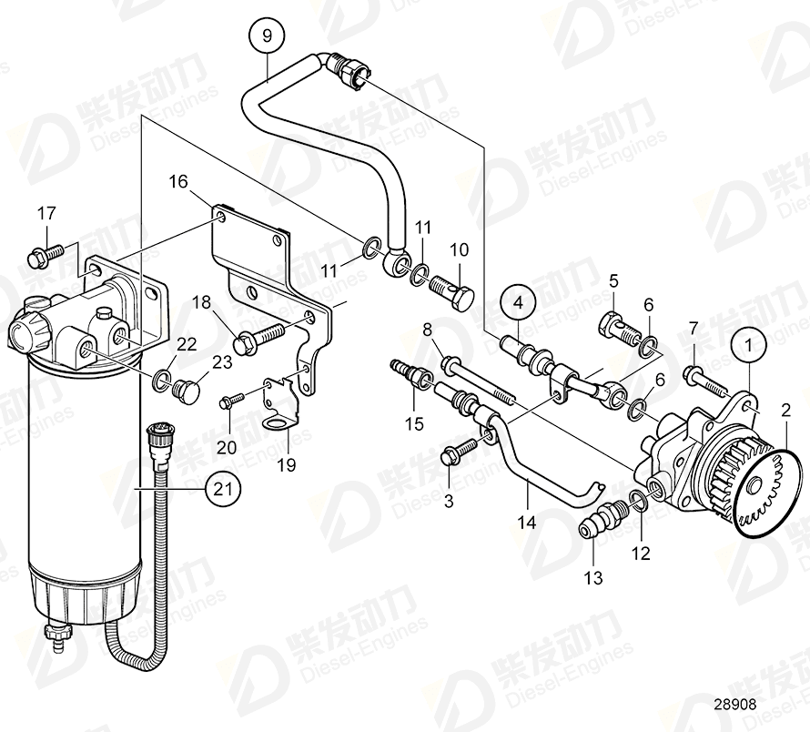 Volvo 21090712 Adapter sleeve 21090712 Fuel System spare parts ...