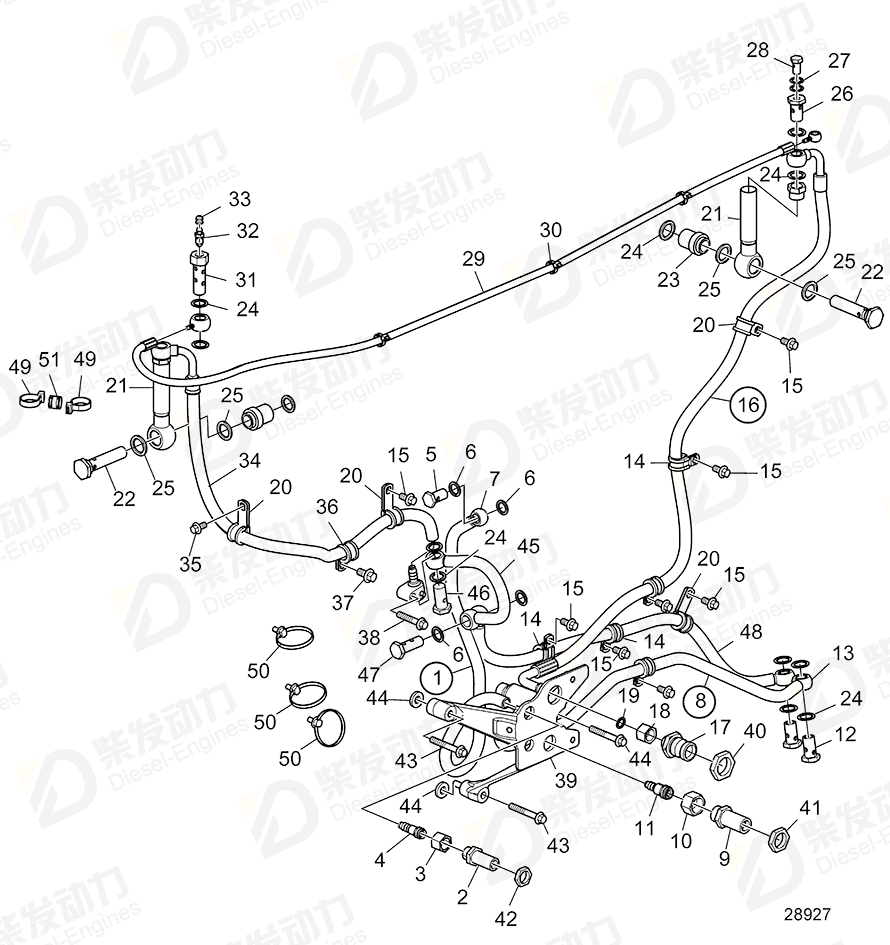 Volvo 21374137 Fuel hose 21374137 Fuel System spare parts-Generator ...