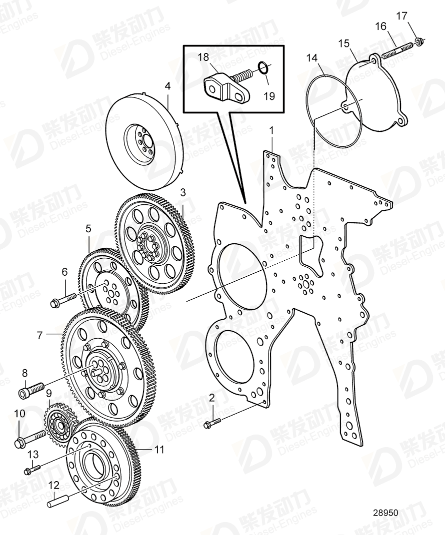Volvo 21826613 Idler gear 21826613 Engine spare parts-Generator engine ...