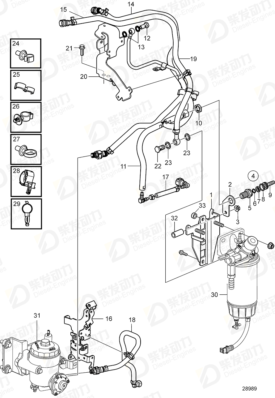Volvo 21961468 Fuel filter 21961468 Fuel System spare parts-Generator ...