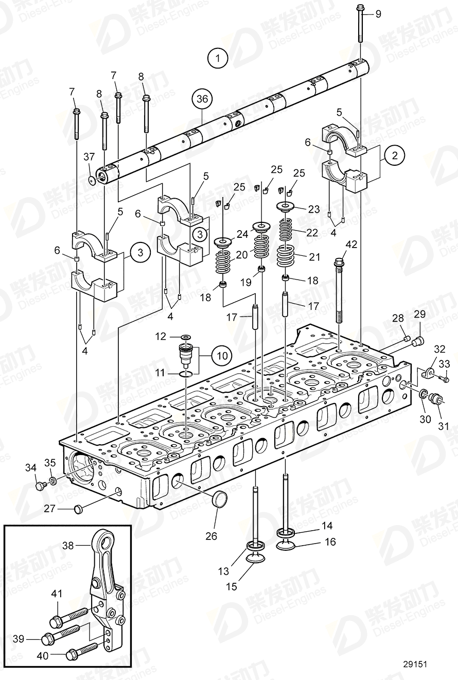 Volvo 21534993 Rocker arm shaft 21534993 Engine spare parts-Generator ...