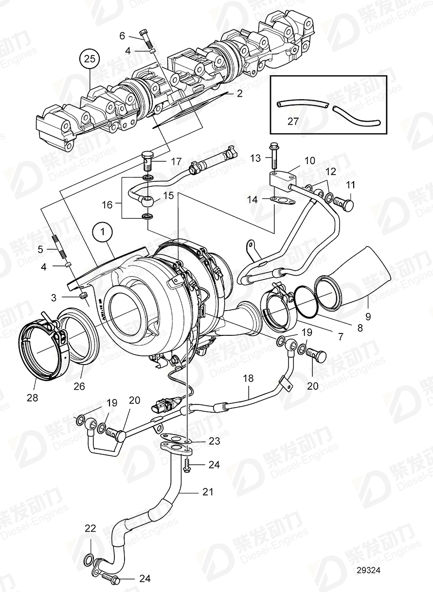 Volvo 22259656 Turbocharger 22259656 Intake and Exhaust System spare ...