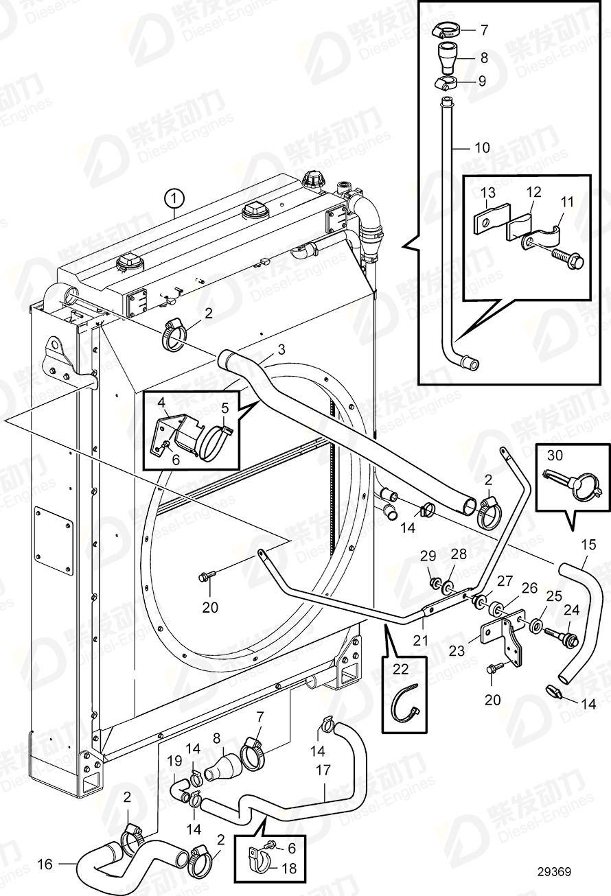 Volvo 22338245 Pipe elbow 22338245 Cooling System spare parts-Generator ...
