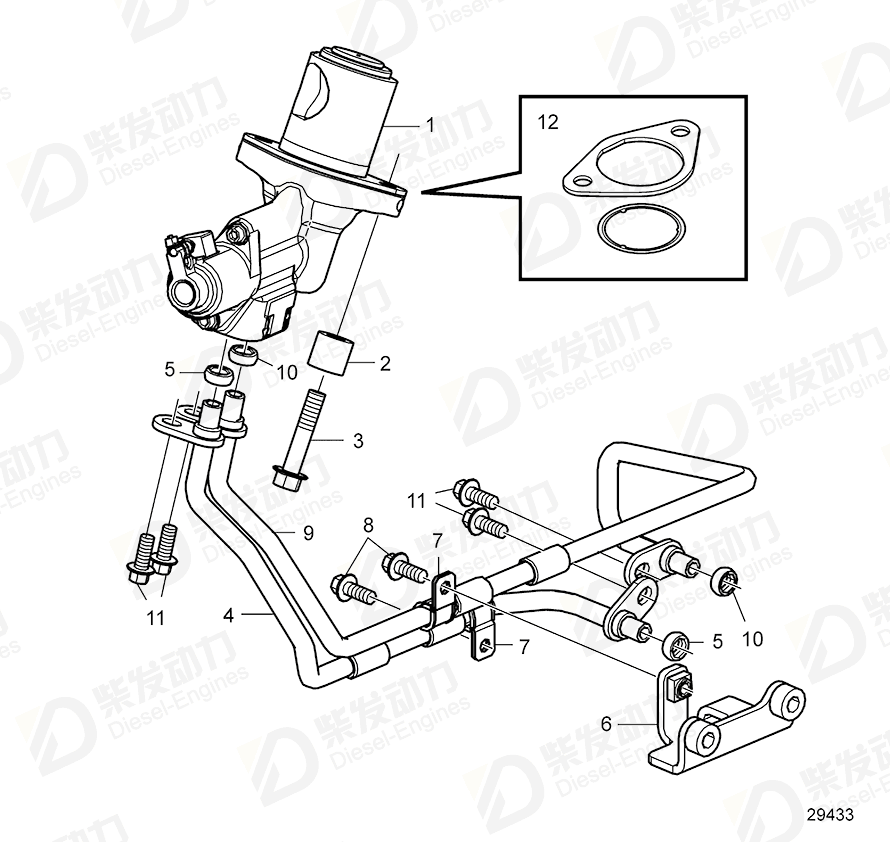 Volvo 996173 Spacer sleeve 996173 Intake and Exhaust System spare parts ...