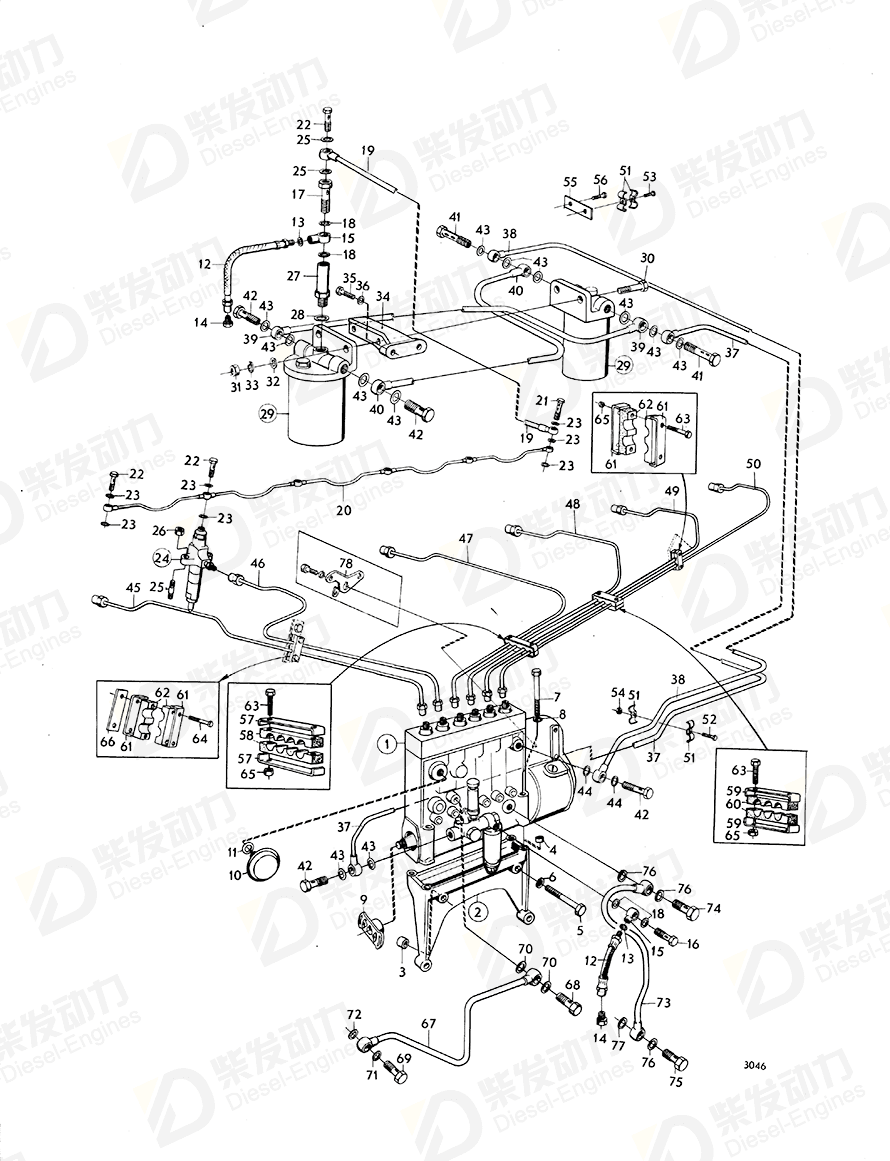 Volvo 896734 Delivery pipe 896734 Fuel System spare parts-Generator ...