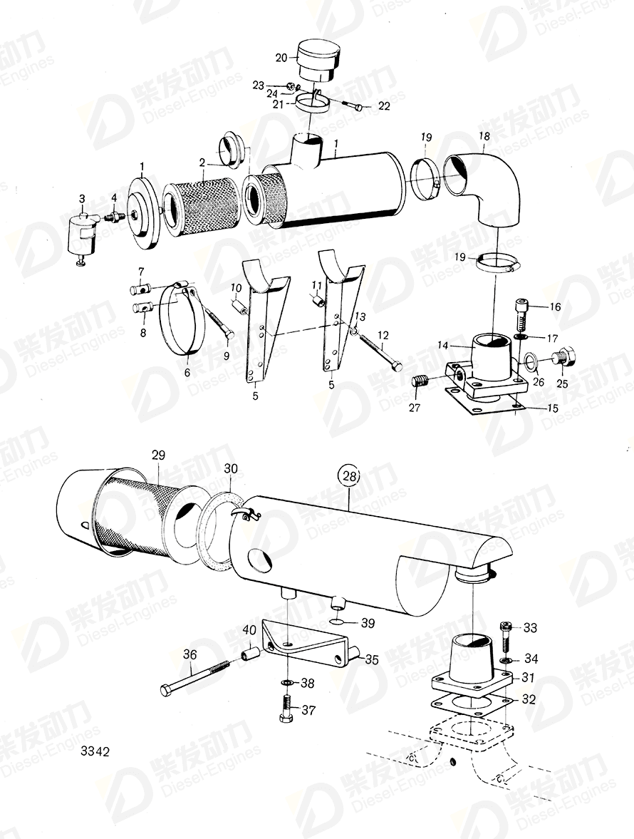 Volvo 74302 Connecting kit 74302 Cooling System spare parts-Generator ...