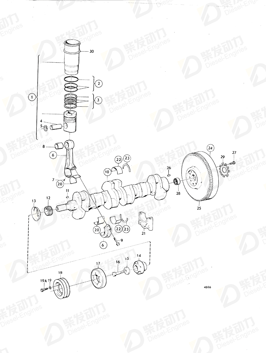 Volvo 275039 Cylinder liner kit 275039 Engine spare parts-Generator ...