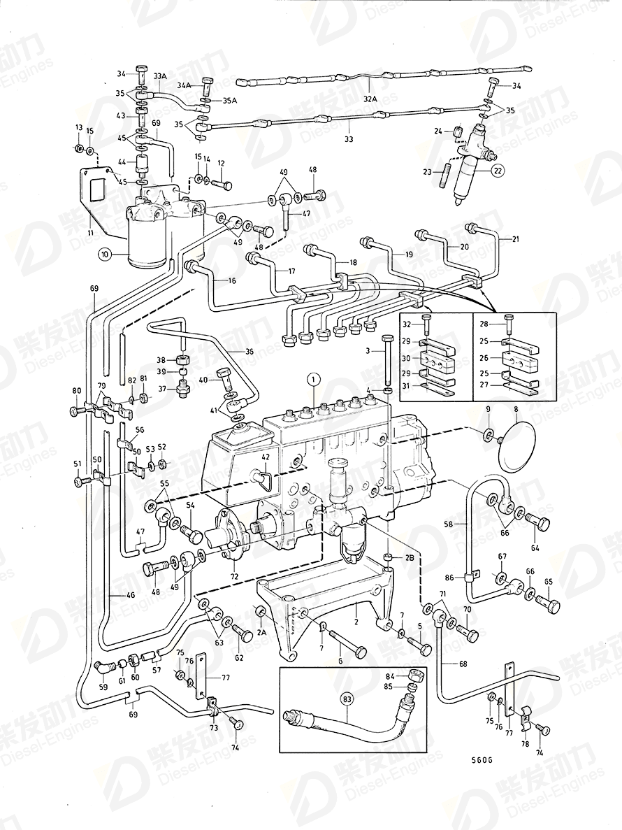 Volvo 836863 Fuel pipe 836863 Fuel System spare parts-Generator engine ...