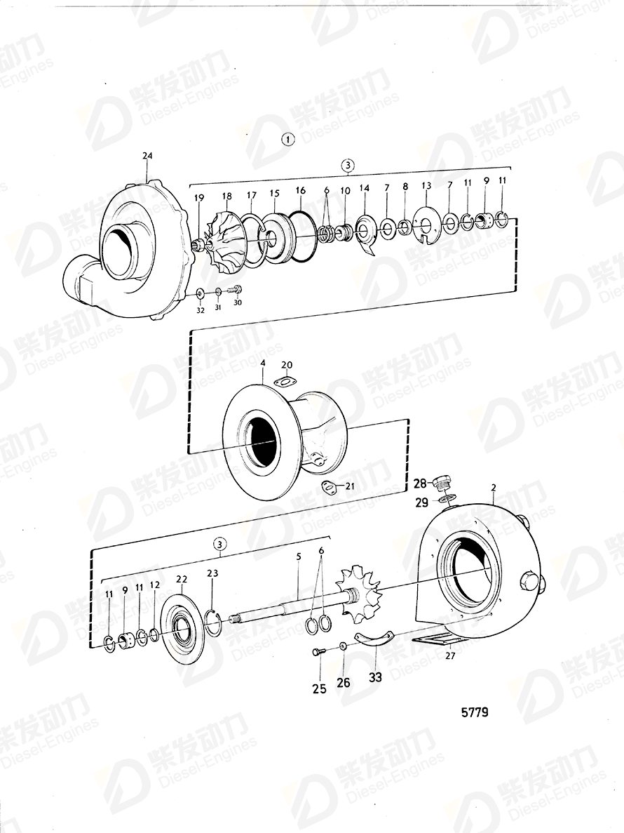 Volvo 842427 Turbocharger 842427 Cooling System spare parts-Generator ...
