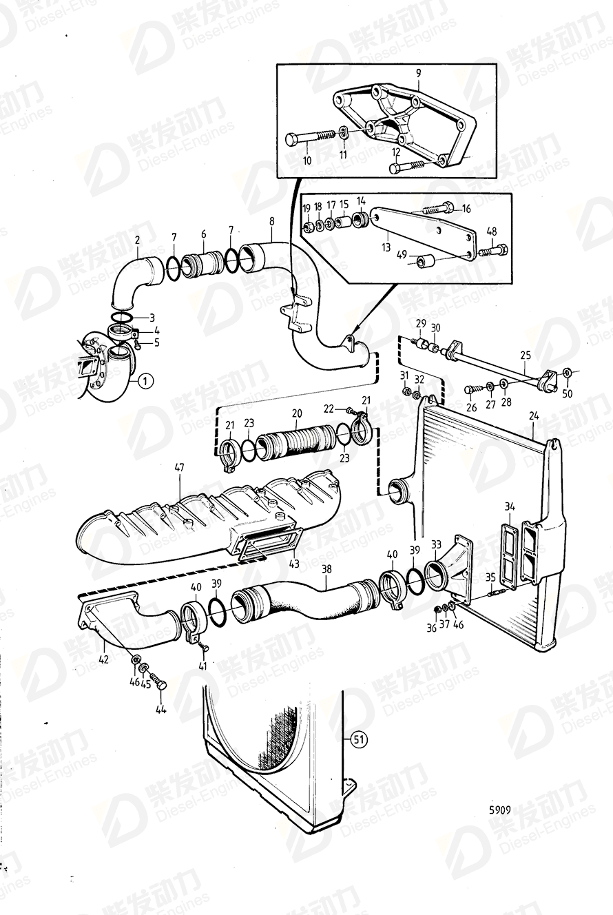 Volvo 846101 Connecting pipe 846101 Cooling System spare parts ...