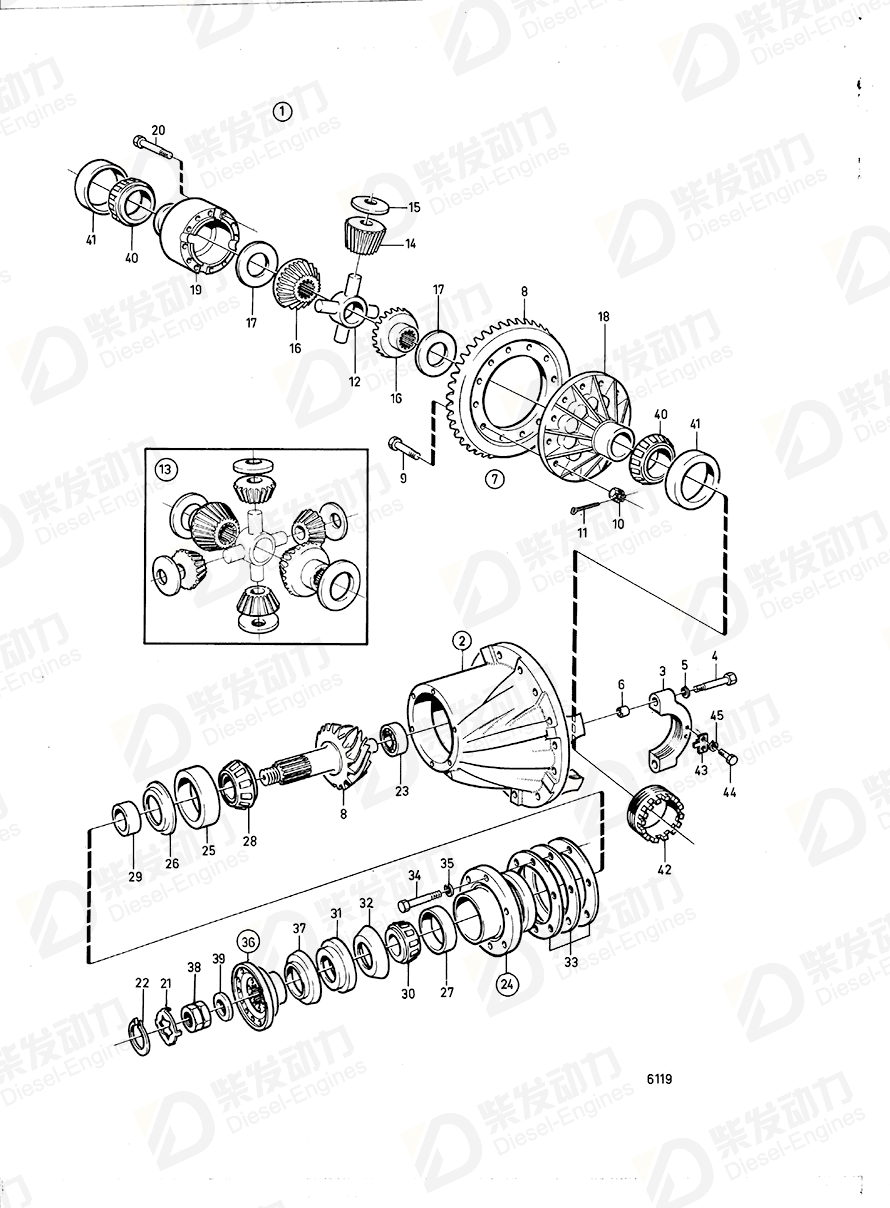 Volvo 1522958 Housing 1522958 Rear Axle spare parts-Generator engine ...