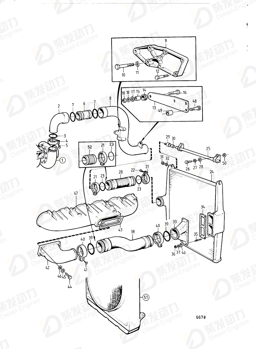 Volvo 1542890 Hose 1542890 Cooling System spare parts-Generator engine ...