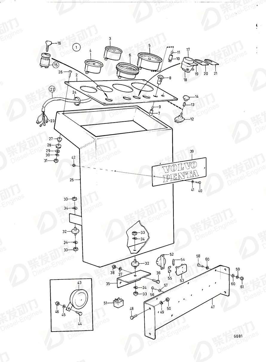 Volvo 843002 Nut 843002 Electrical System spare parts-Generator engine ...