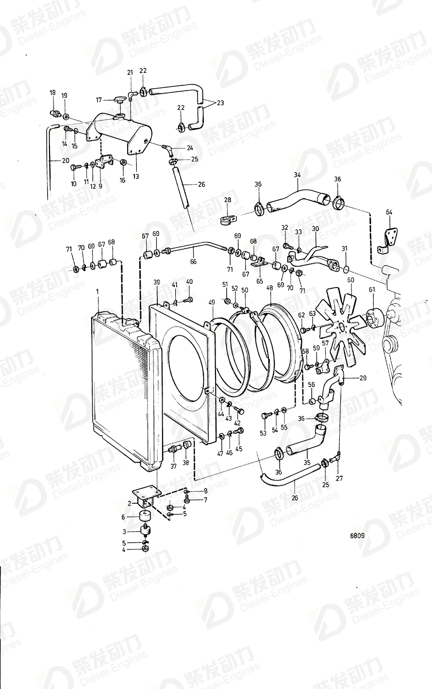 Volvo 1544671 Radiator 1544671 Cooling System spare parts-Generator ...