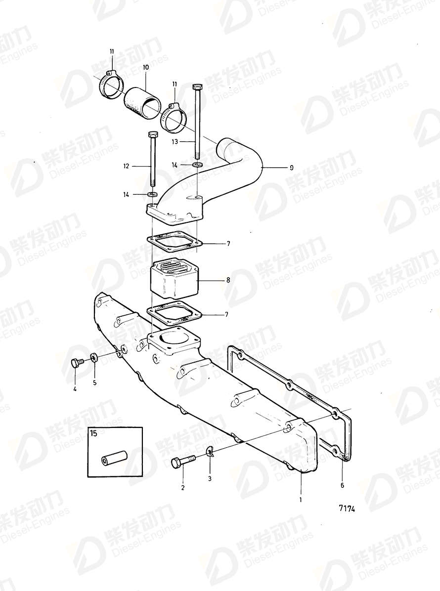 Volvo 420071 Gasket 420071 Cooling System spare parts-Generator engine ...
