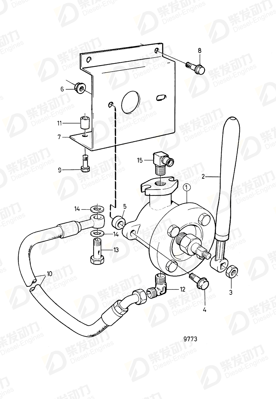 Volvo 821713 Handle 821713 Engine spare parts-Generator engine parts Mall